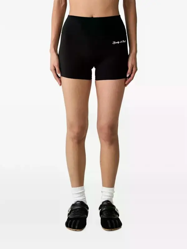 SPORTY & RICH Logo-print Mini Shorts