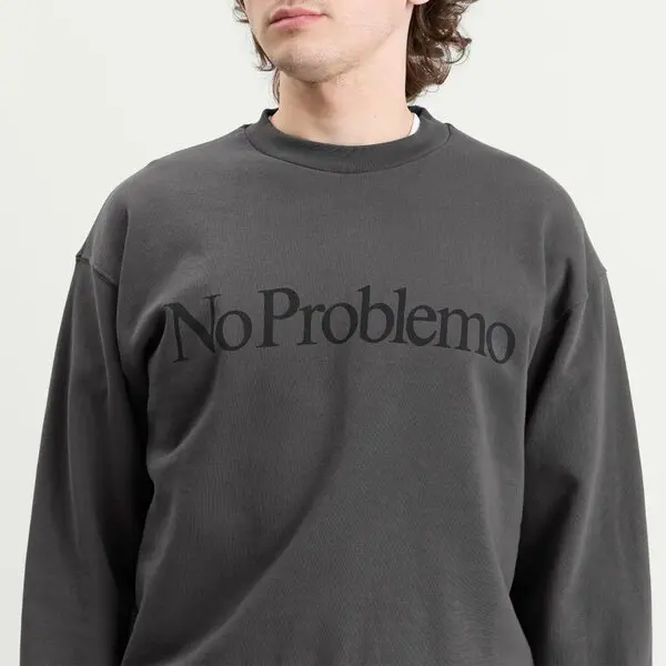 NO PROBLEMO Graphic Crewneck Sweatshirt