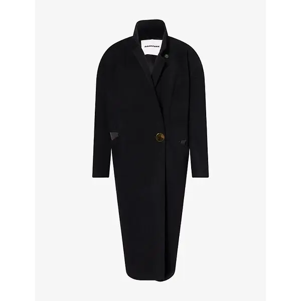DARKPARK Magda Sartorial Longline Cashmere And Wool Coat - Black