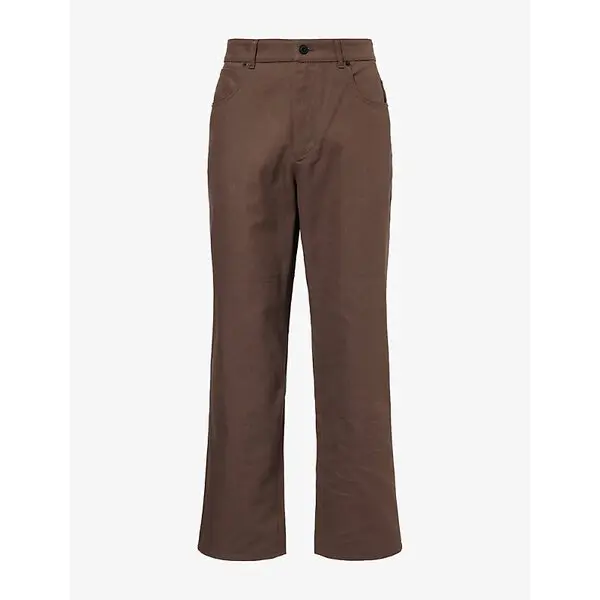 Moncler Gabardine Straight-leg Cotton Trousers