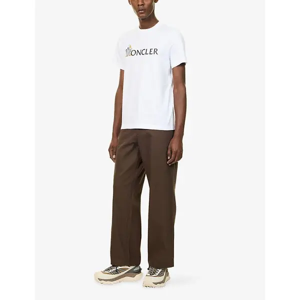 Moncler Gabardine Straight-leg Cotton Trousers