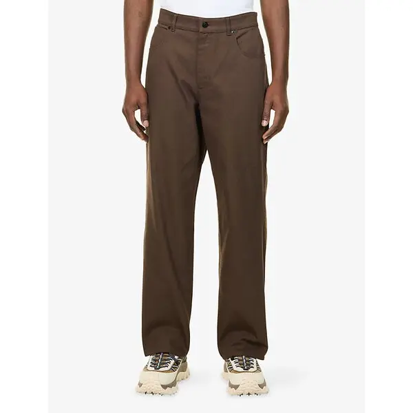 Moncler Gabardine Straight-leg Cotton Trousers