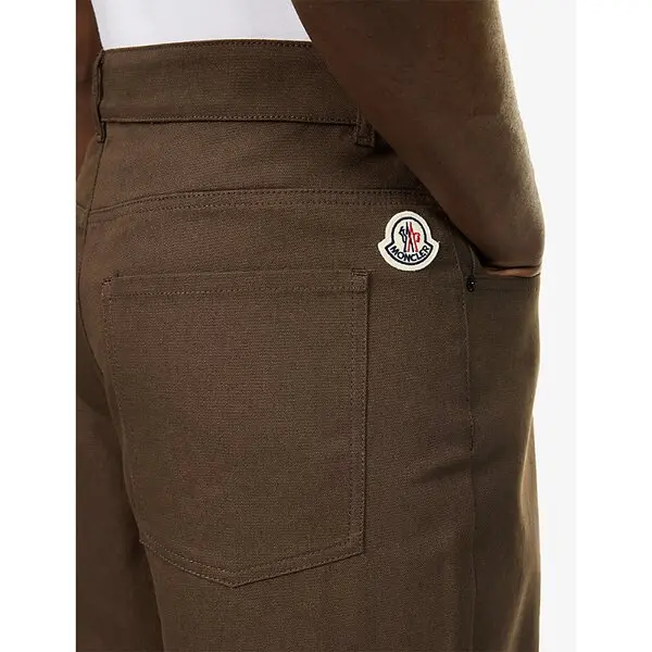 Moncler Gabardine Straight-leg Cotton Trousers
