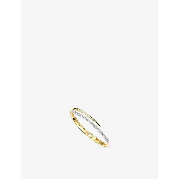 Yeprem Golden Strada Yellow Gold And Diamond Bangle Bracelet