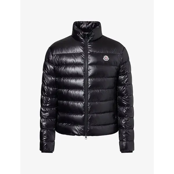 Moncler Sergesta Logo-badge Padded Jacket - Blavk