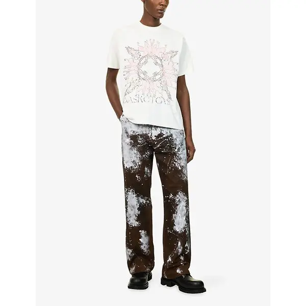 BASKETCASE Hench Paint Splatter Cotton Denim Jeans
