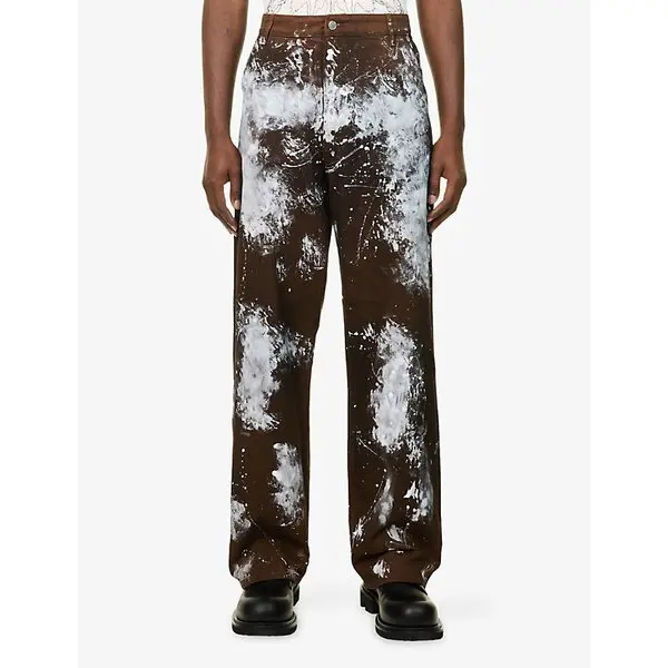 BASKETCASE Hench Paint Splatter Cotton Denim Jeans