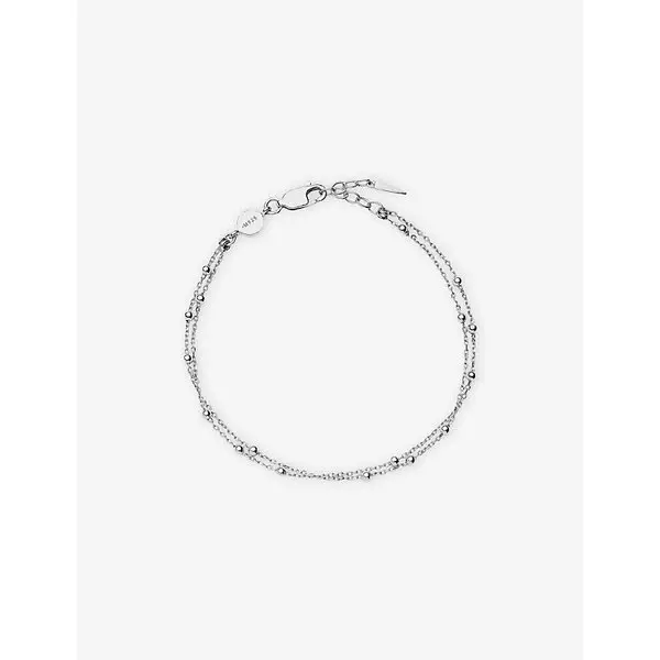 MISSOMA Beaded Sterling- Double Chain Bracelet - Silver