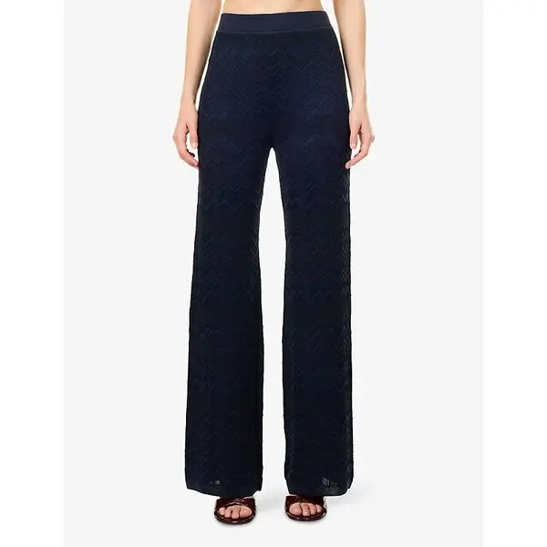 Missoni Chevron Knit Straight-leg Trousers