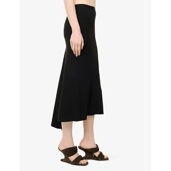 Rick Owens Bias A-line Midi Skirt