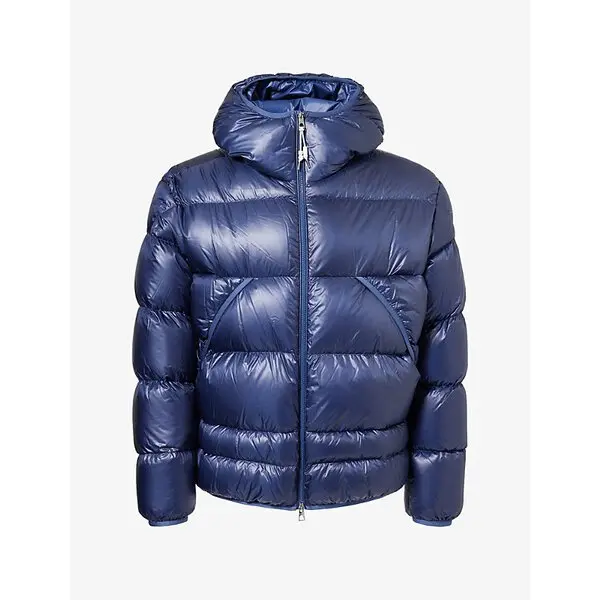 Moncler Anapo Hooded Nylon-down Jacket - Blue