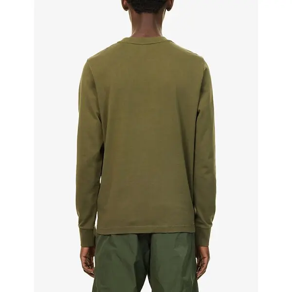 Moncler Scribble Logo-print Long-sleeve Cotton T-shirt