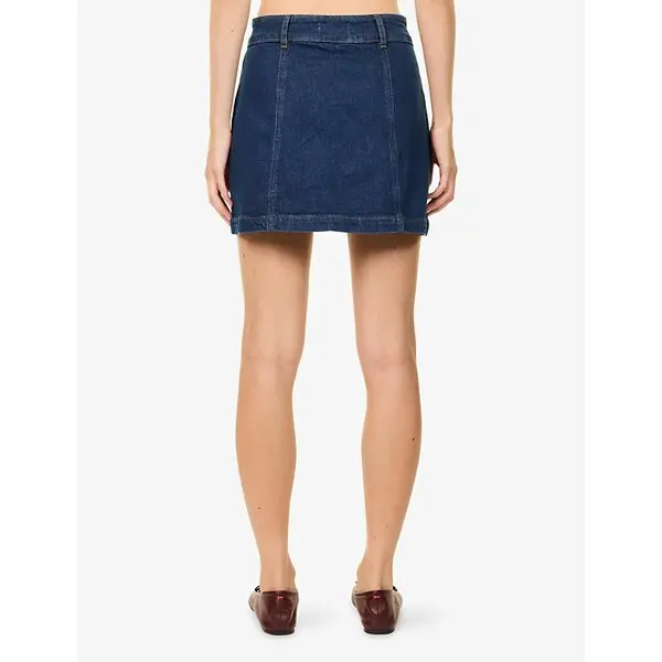 Paige Janelle A-line Denim Mini Skirt
