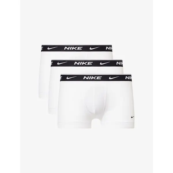 Nike Essential Pack Of Three Cotton-stretch Trunks