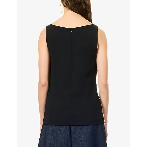 Dries Van Noten Embroidered Jacquard Woven Top