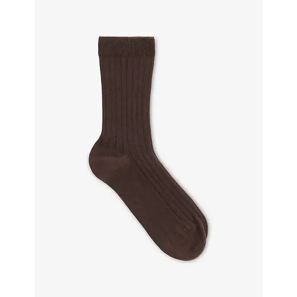 Whistles Ribbed Stretch-cotton Socks
