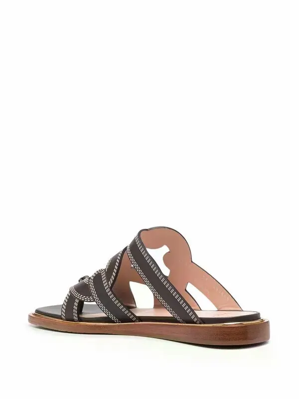 Bally Contrasting Stitch Sandals
