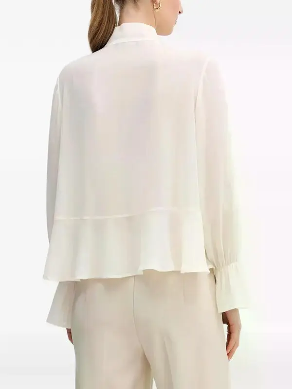 OUI Ruffled Tie Blouse