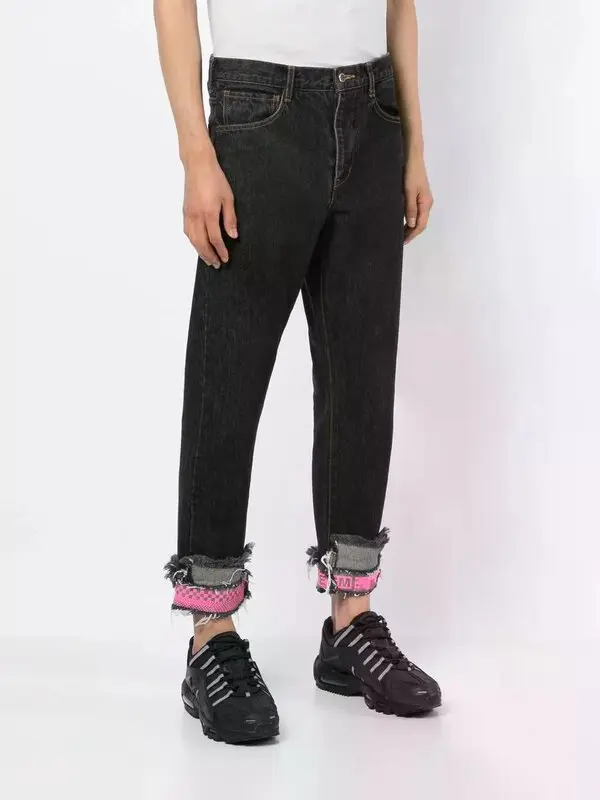 Facetasm Cropped Patchwork Jeans