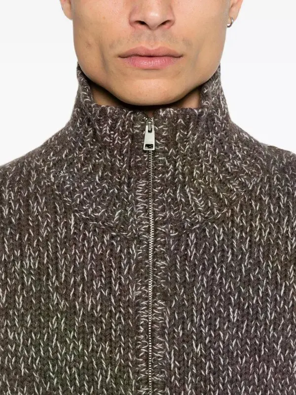Sandro Zip-fastening Knitted Cardigan