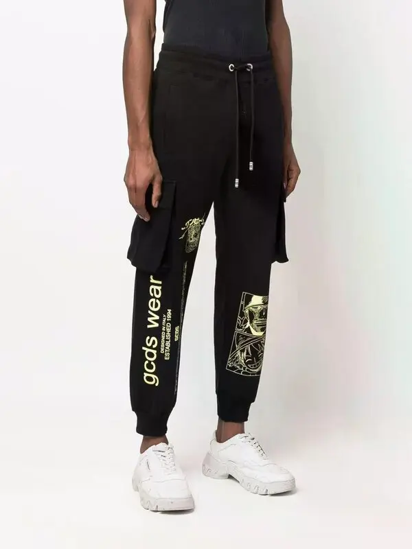 Gcds Graphic-print Cotton Track Pants