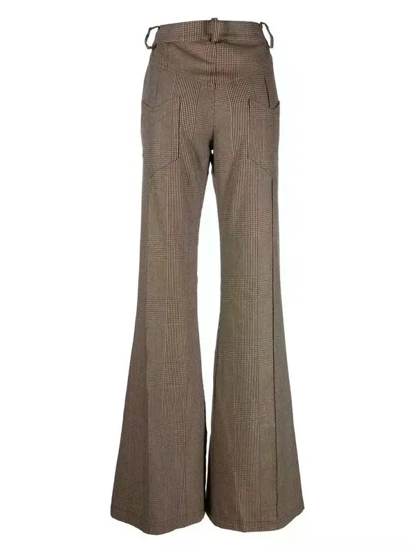 BARBARA BOLOGNA Checked Flared Trousers