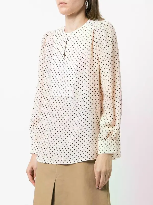 A.p.c. Printed Silk Blouse
