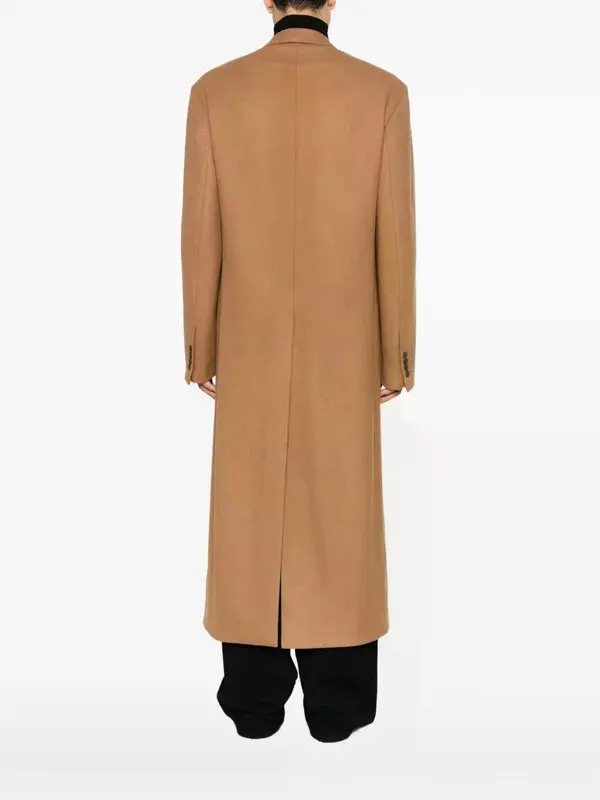 SPINA Double-breasted Layered-hood Coat