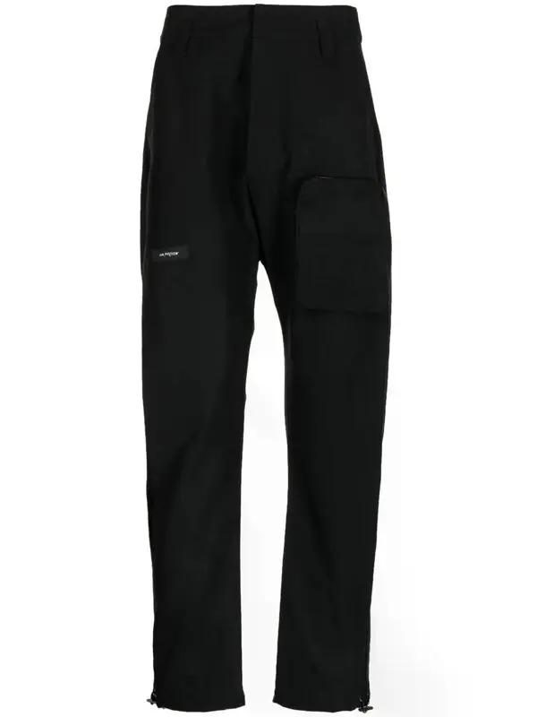 ISO.POETISM Zip-pocket Cotton Trousers - Black