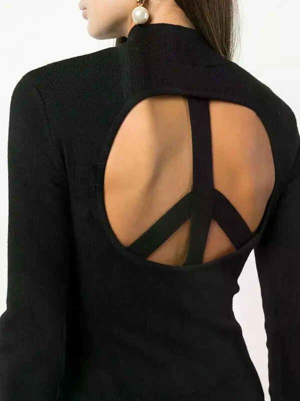 Monse Peace Sign Mock-neck Cashmere Jumper