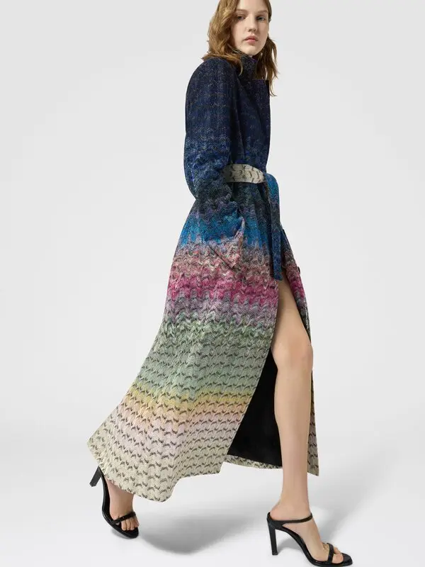 Missoni Viscose Lamé Duster Coat With Belt
