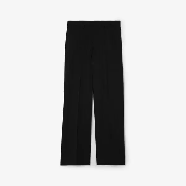 Burberry Pinstriped Wool Tailored Trousers