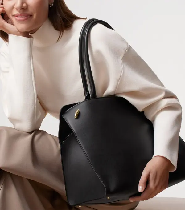 Cartier Leather Clash Tote Bag - Black
