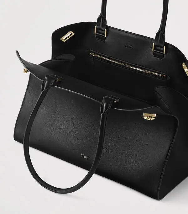 Cartier Leather Clash Tote Bag - Black