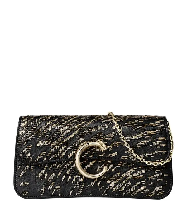 Cartier Mini Sequinned Panthère C De Chain Bag