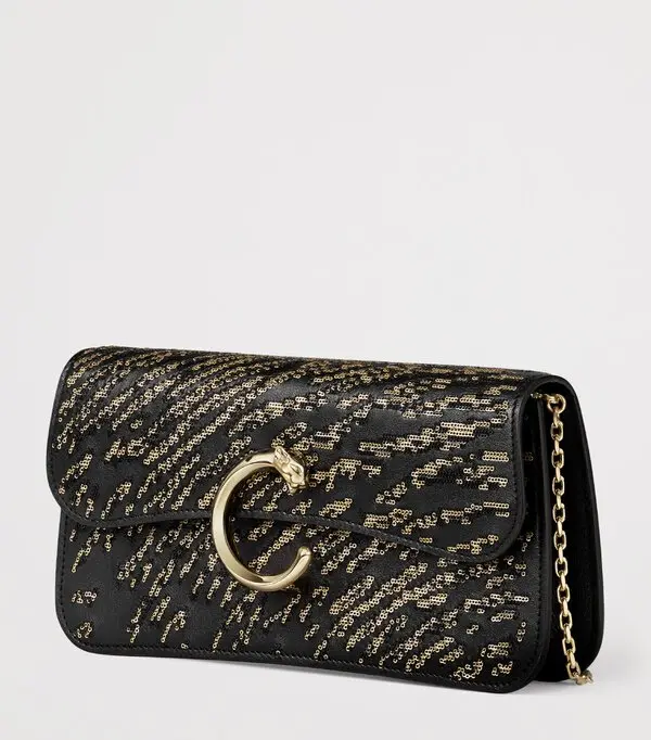 Cartier Mini Sequinned Panthère C De Chain Bag