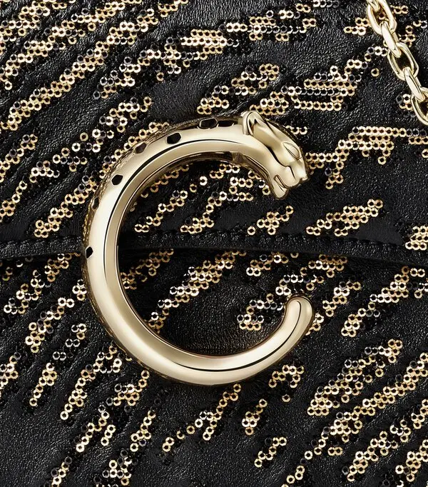 Cartier Mini Sequinned Panthère C De Chain Bag