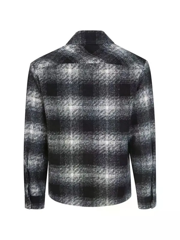 Moncler Check Zip-up Shirt Jacket
