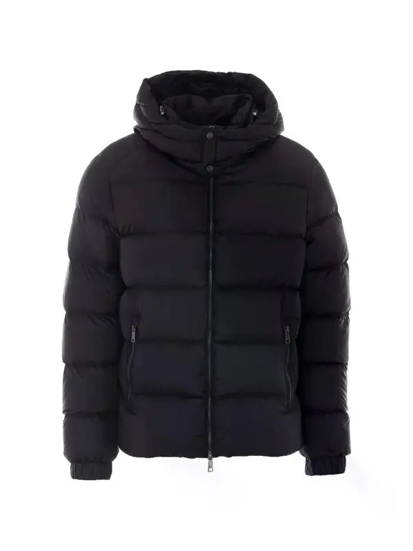 Add Hooded Quilted Jacket - Black
