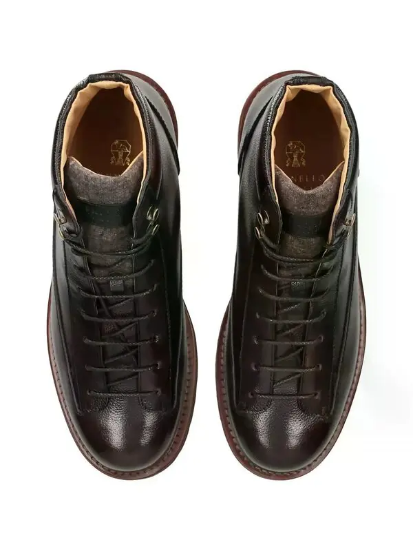 Brunello Cucinelli Leather Lace-up Boots