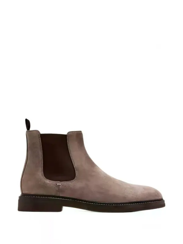 Brunello Cucinelli Suede Chelsea Boots In Brown - Neutrals