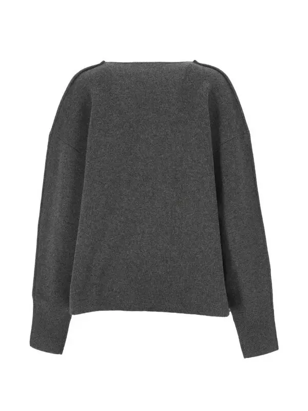Carven Draped Long-sleeve Sweater