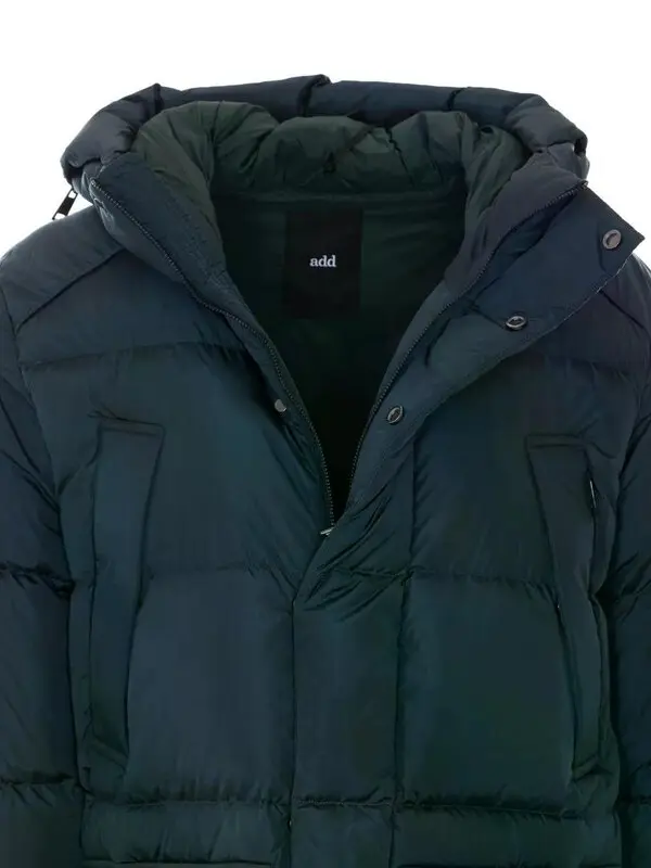 Add Nylongloss Quilted Hooded Coat