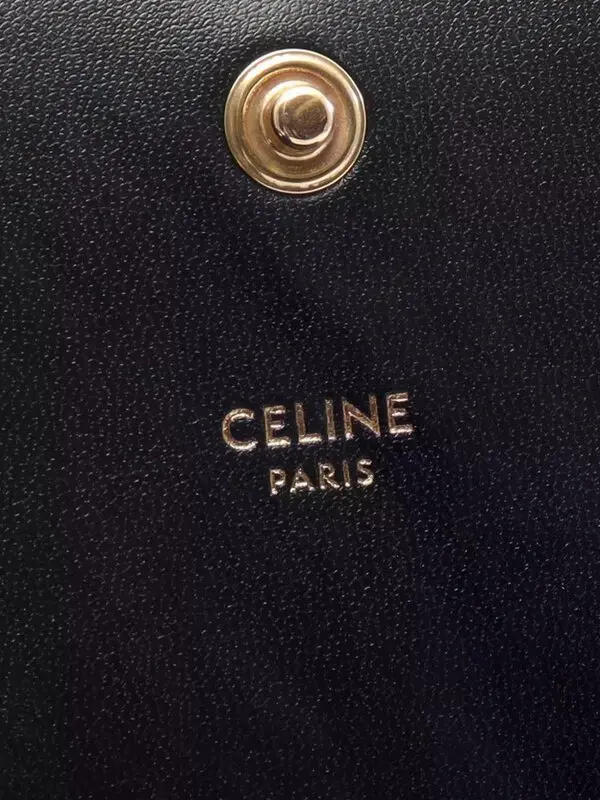 Celine 2000-2026 Shiny Calfskin Triomphe Claude Shoulder Bag