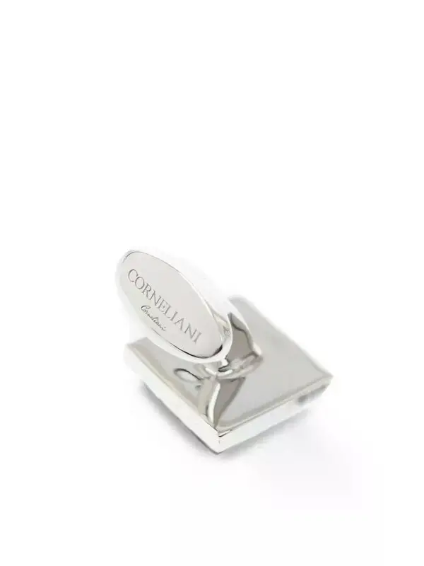Corneliani Leather Square Cufflinks