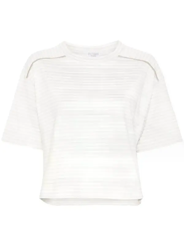 Brunello Cucinelli Striped Cotton T-shirt