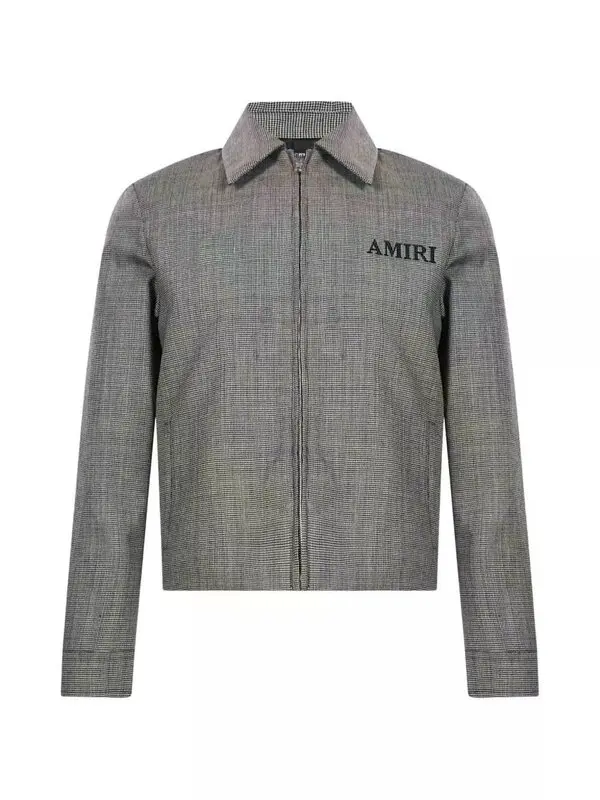 Amiri Houndstooth Blouson - Black