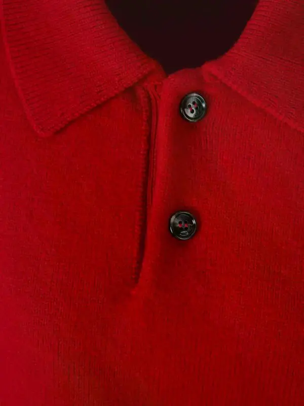 AMI Paris De Coeur Felted Polo Sweater