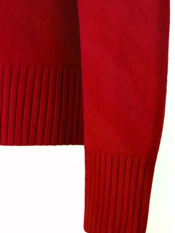 AMI Paris De Coeur Felted Polo Sweater
