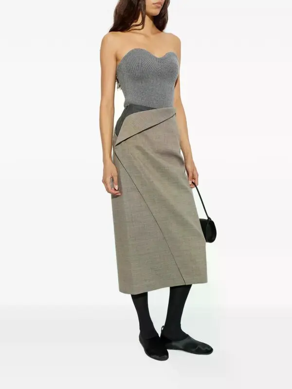 JIL SANDER Check Wrap-style Skirt